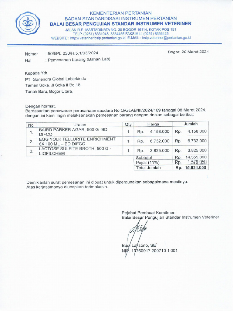 506 PT. Ganendra Global Labtekindo | PDF