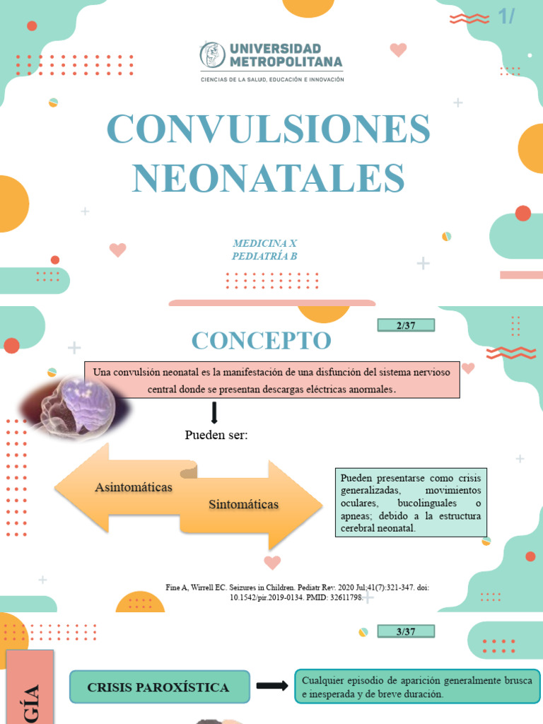 Convulsiones Neonatales | PDF | Epilepsia | Desórdenes neurológicos