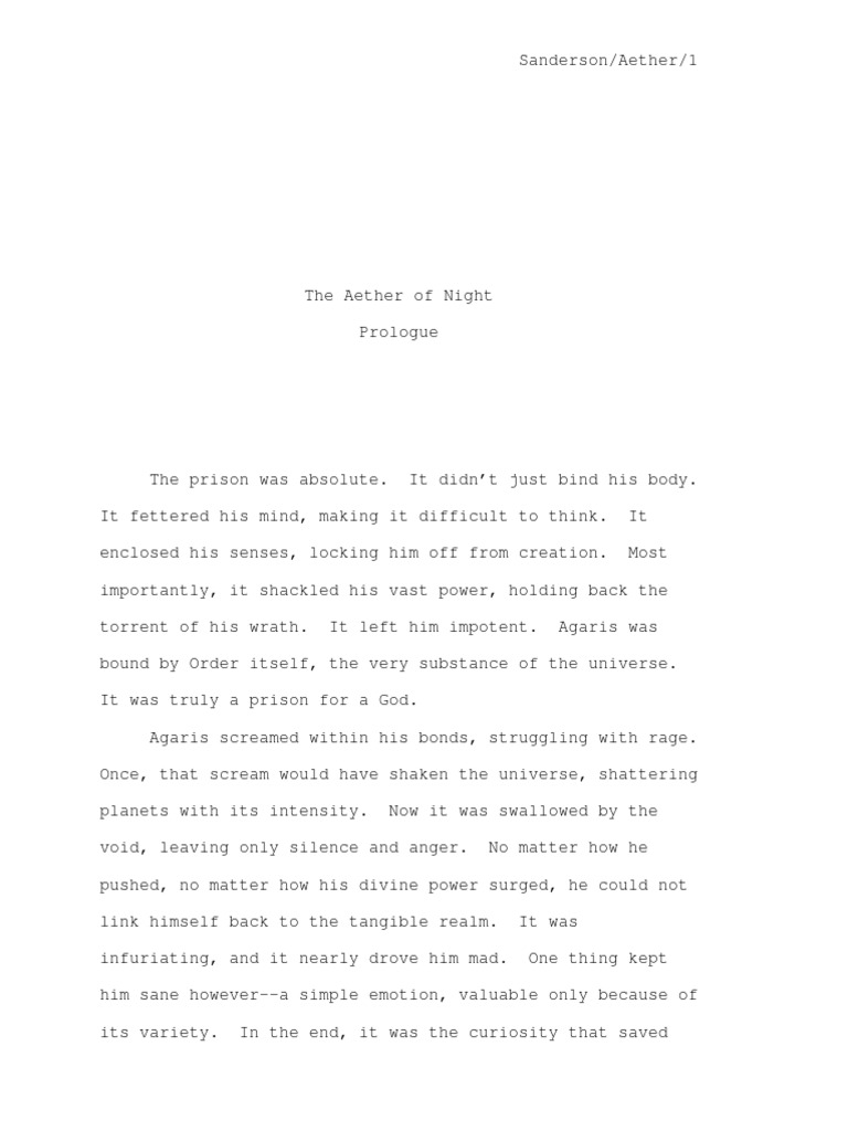 Aether of Night - Brandon Sanderson | PDF