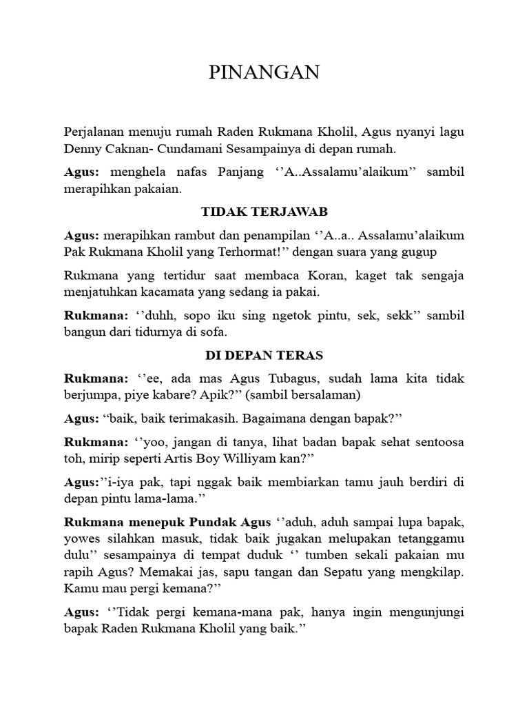 Naskah PINANGAN Yyyy | PDF