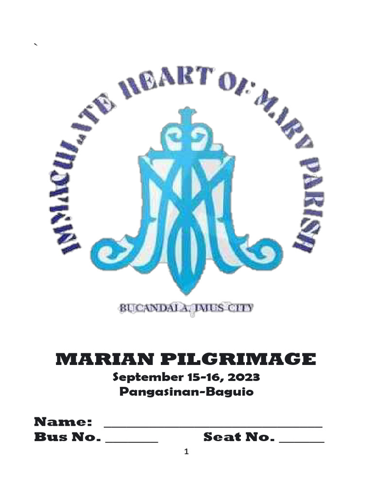 Marian Pilgrimage Booklet 2023 | PDF