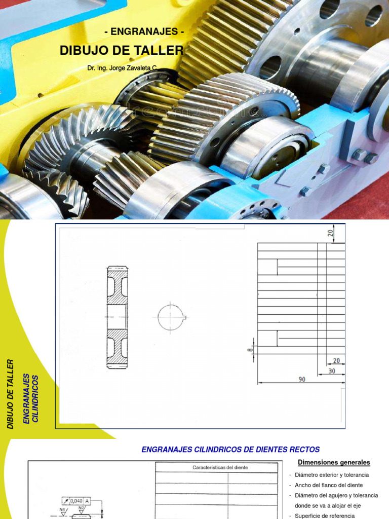 Engranajes Dibujo de Taller - Ejercicio | PDF | Engranaje | Tolerancia de ingeniería