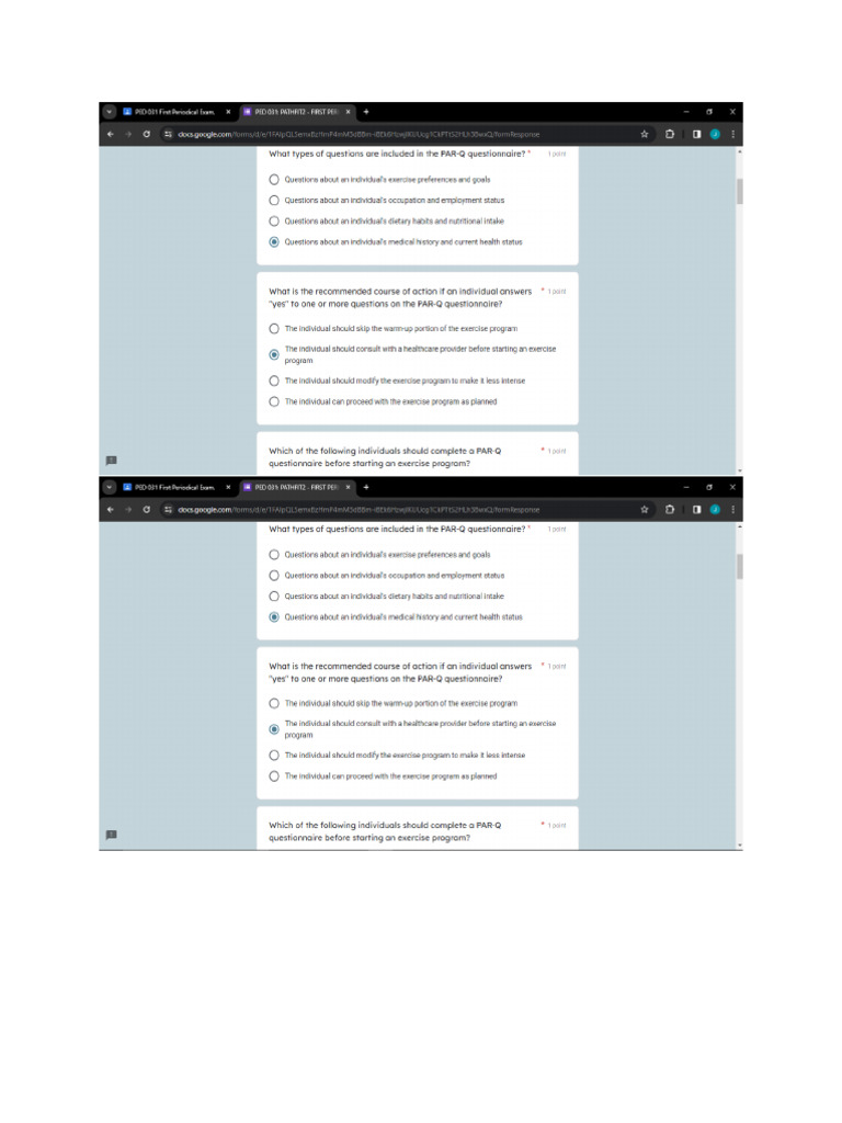 2nd Sem P1 PED Exam | PDF