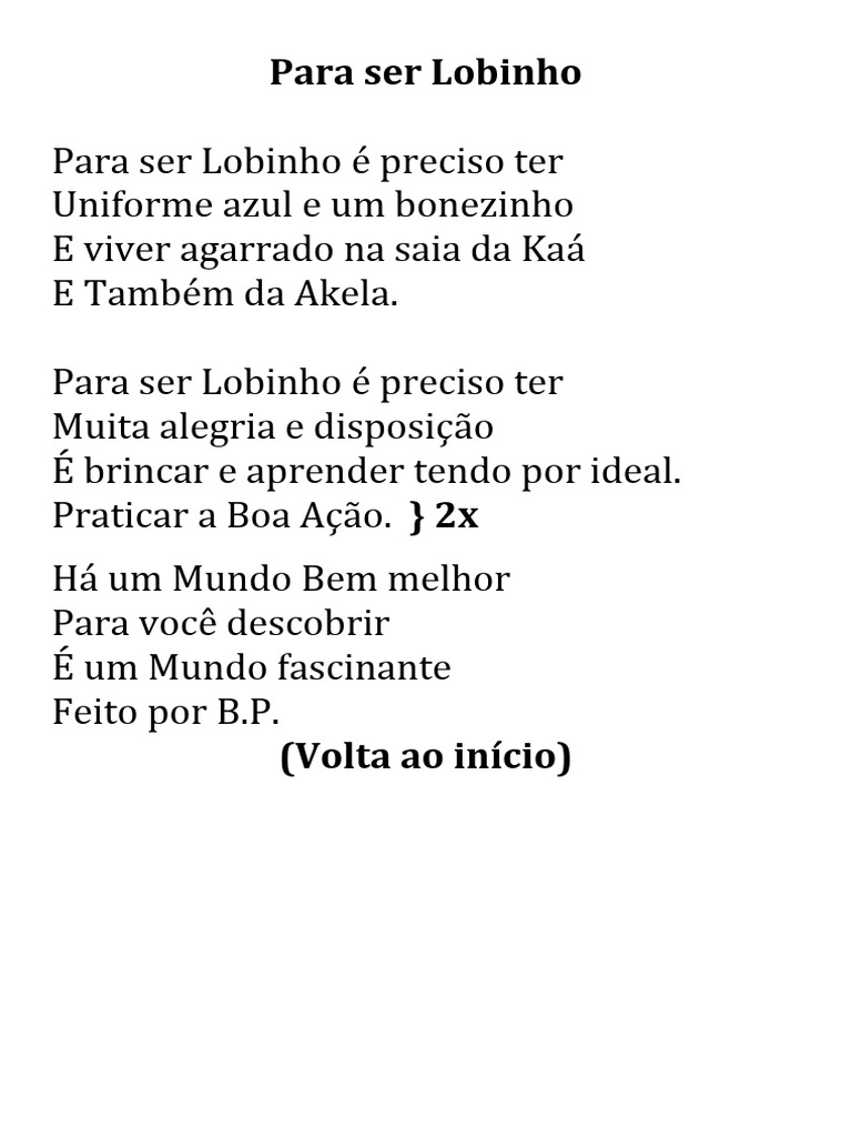 Oração Do Lobinho Pdf