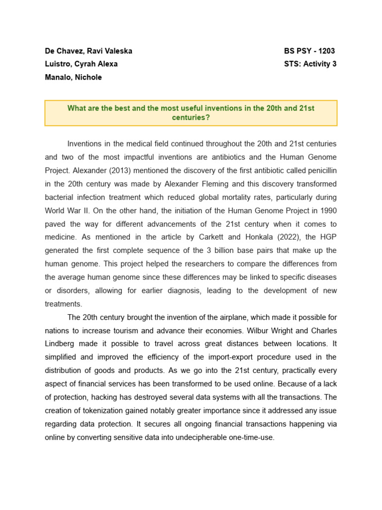STS - Activity 3 | PDF | Artificial Intelligence | Intelligence (AI) & Semantics