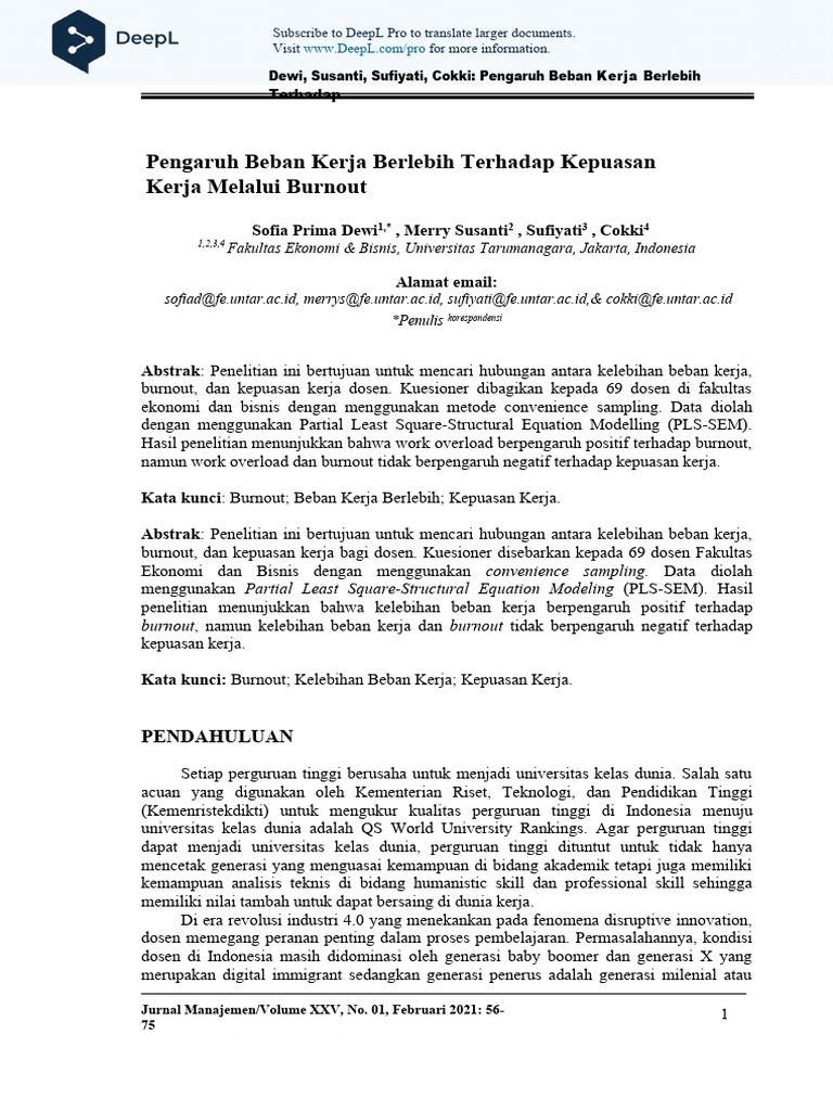 Dampak Beban Kerja Berlebih pada Dosen | PDF | Karier & Perkembangan | Sains & Matematika