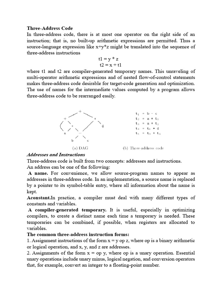 Intermediate Code Generation | PDF | Data Type | Pointer (Computer Programming)
