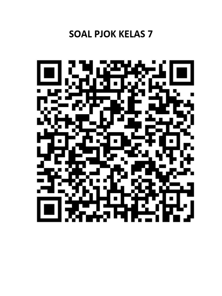 SOAL PJOK KELAS 7 BARCODE | PDF
