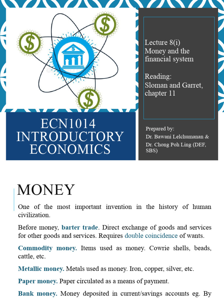 (Lecture 8.1) Chapter 11 Money and Financial System (L8) | PDF | Money Supply | Money