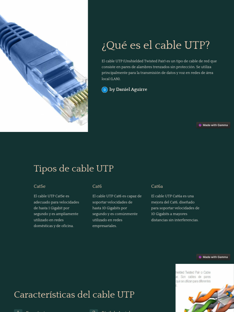 Guía Completa del Cable UTP y sus Usos | PDF | Tecnología de ...