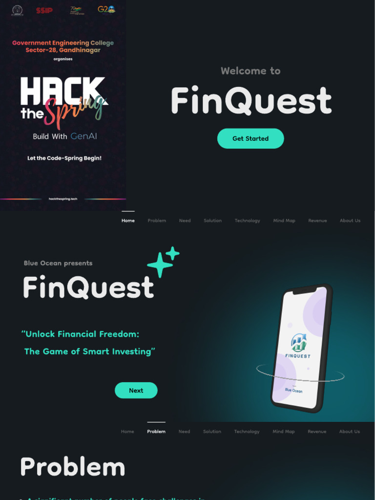 FinQuest App Pitch Deck | PDF | Human Communication | Cognition