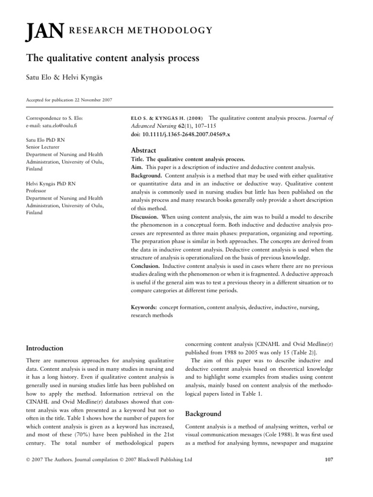 The Qualitative Content Analysis Process | PDF | Methodology | Analysis