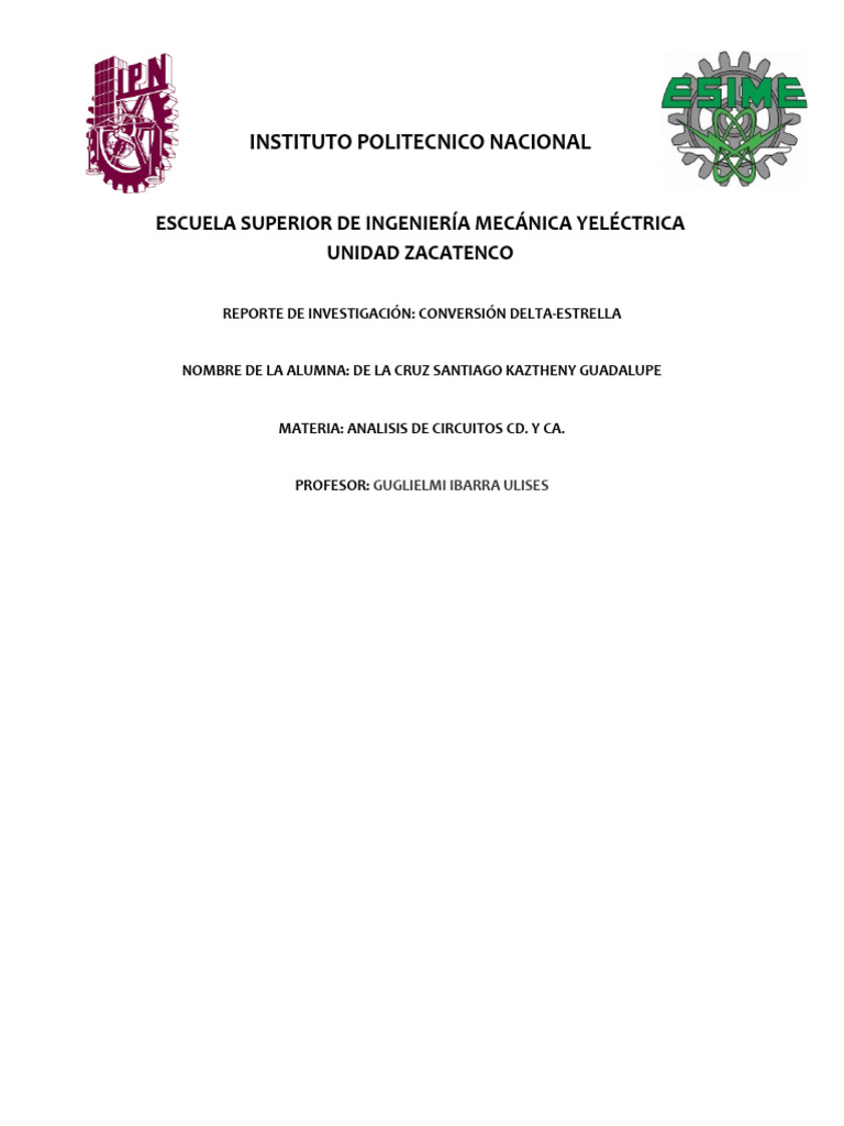 Conversion Delta-Estrella | PDF | Resistencia Eléctrica y Conductancia ...