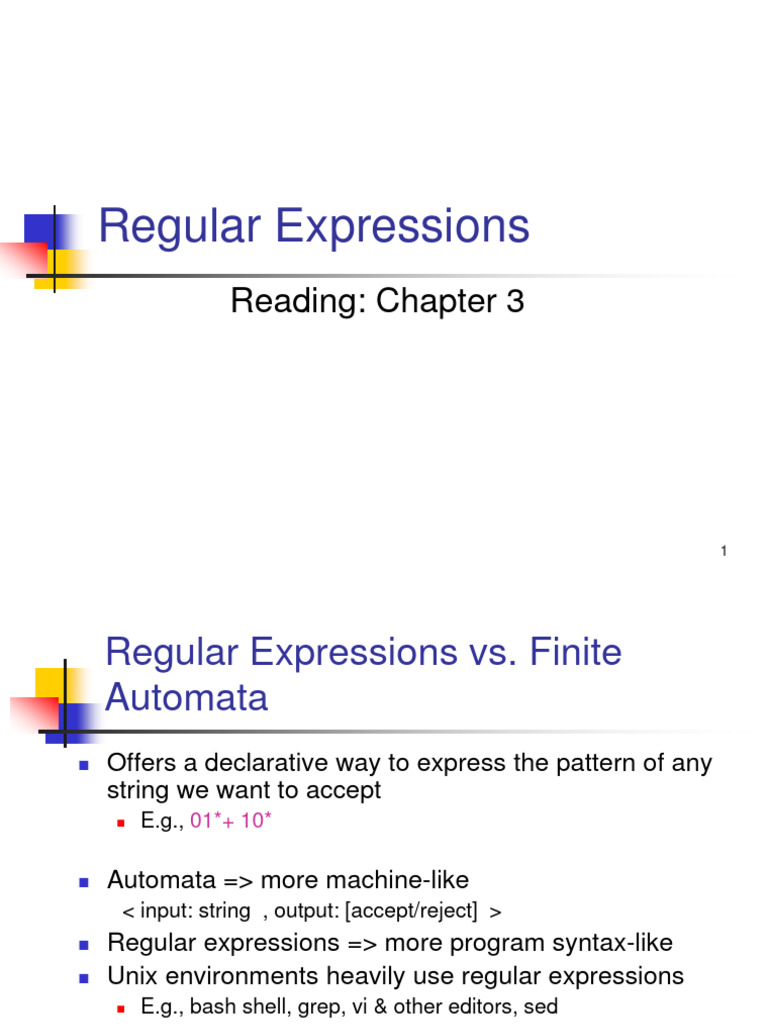 3 Regularexpressions Download Free Pdf Regular Expression Mathematical Logic 