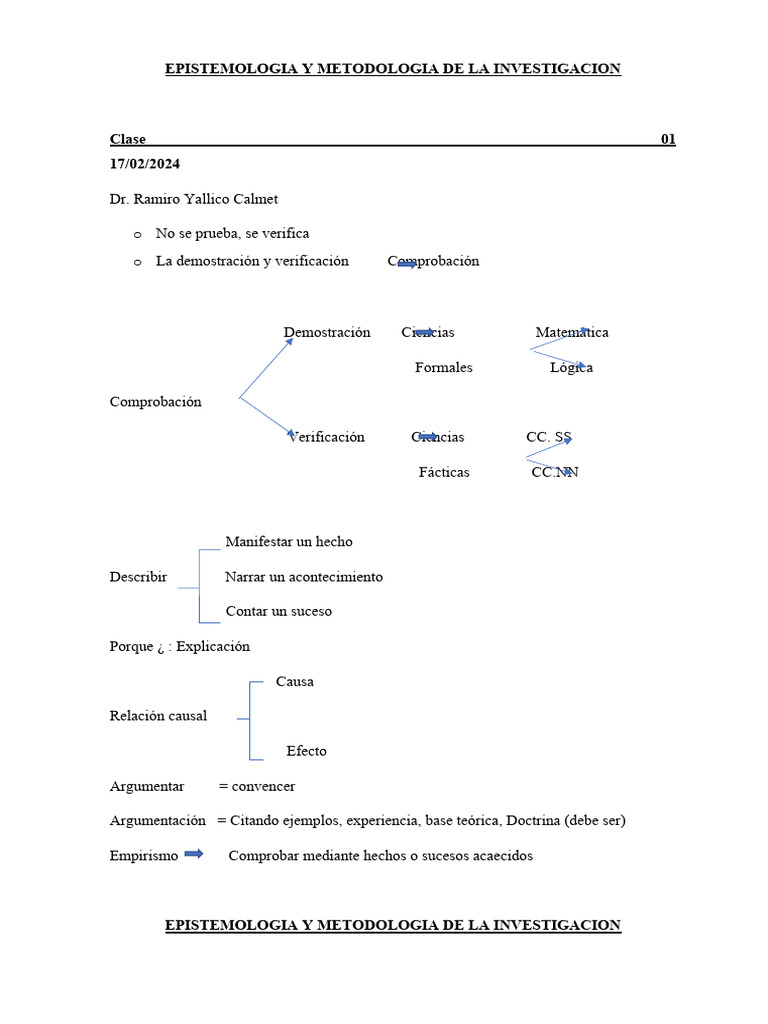 Epistemologia y Metodologia de La Investigacion | PDF | Método científico | Teoría