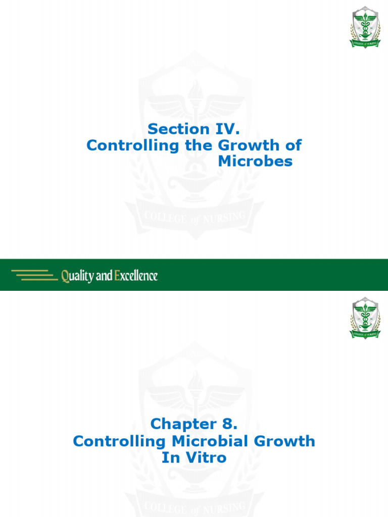 Chapter 6 Controlling Microbial Growth | PDF | Osmosis | Biology