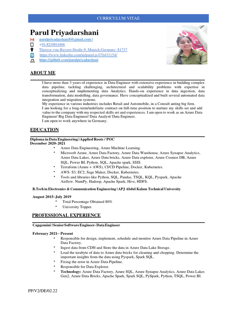 Parul Priyadarshani ZZ | PDF | Apache Spark | Machine Learning