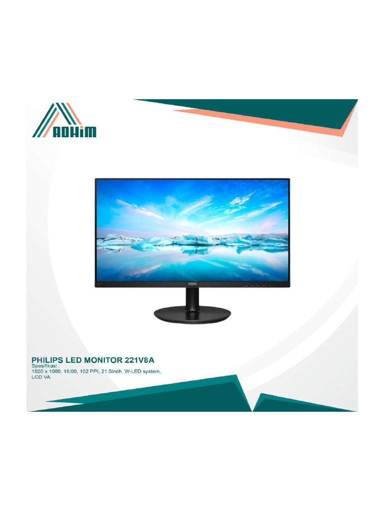 Philips LED Monitor 221v8a | PDF
