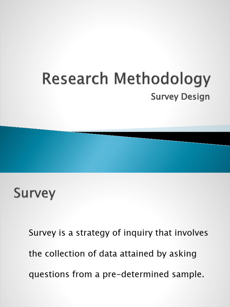 RM II 2 Data Collection Survey Design | PDF