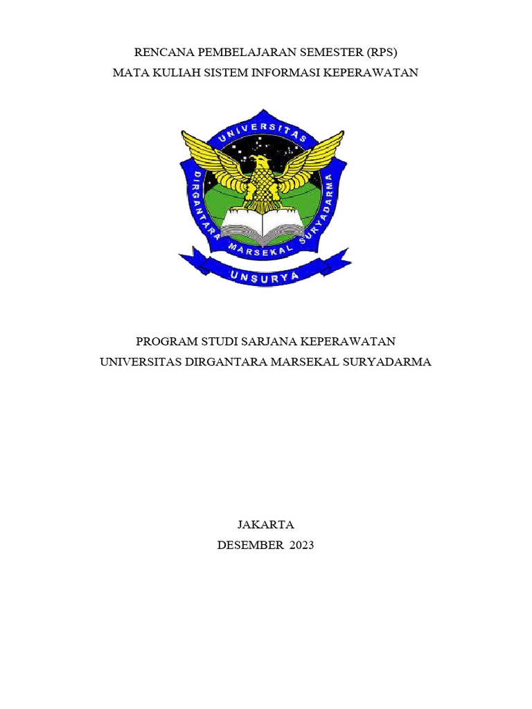 RPS Sistem Informasi Keperawatan | PDF | Sains & Matematika