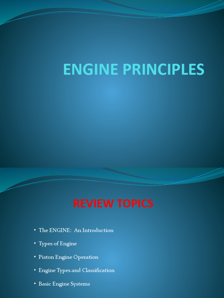 Engine Fundamentals Pdf Technology And Engineering 