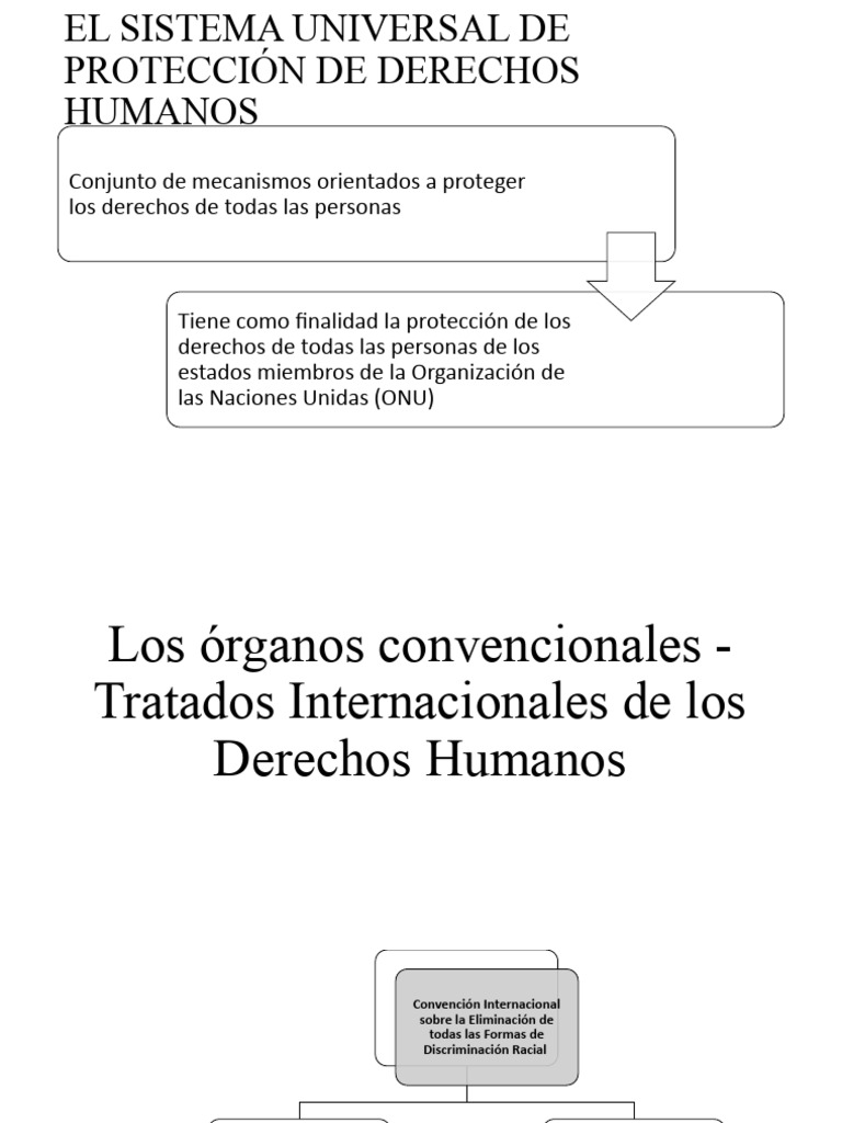 El Sistema Universal de Protección de Derechos Humanos | PDF | Derechos humanos | Convenio ...
