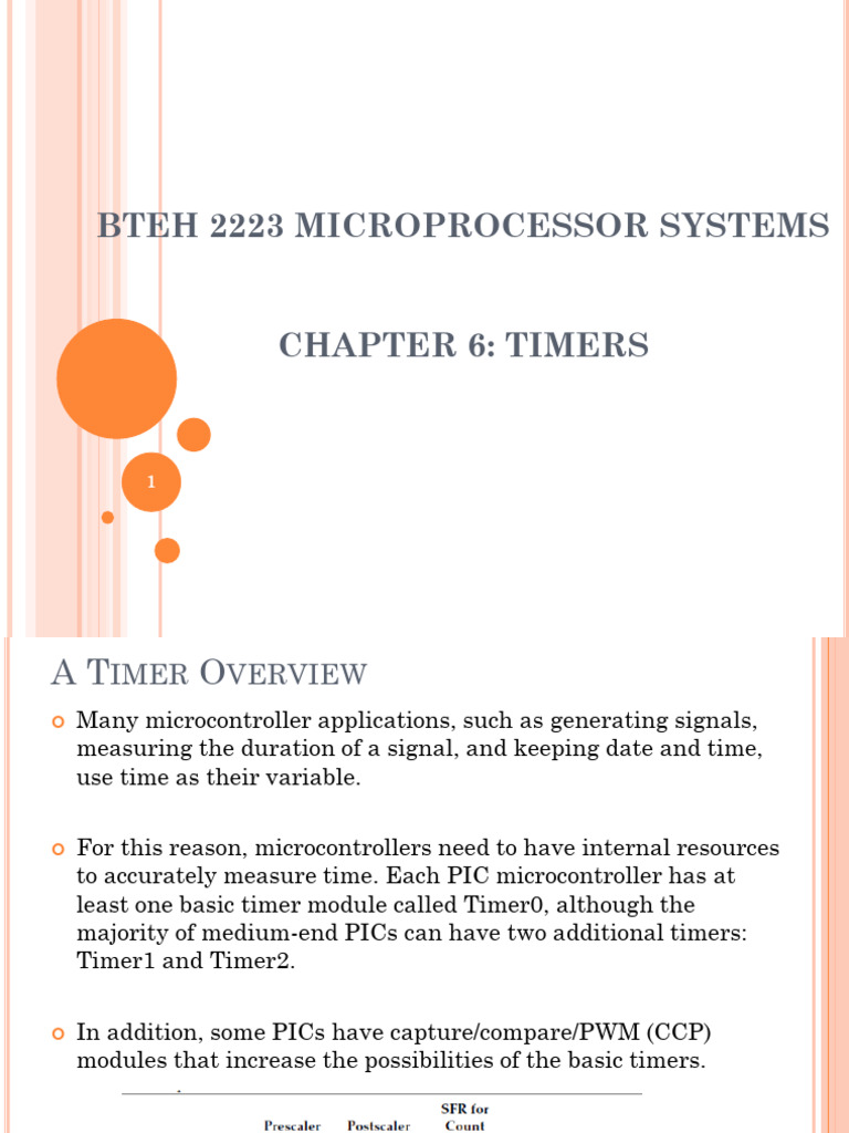 Chapter 6 Timers | Download Free PDF | Electrical Engineering | Computer Engineering