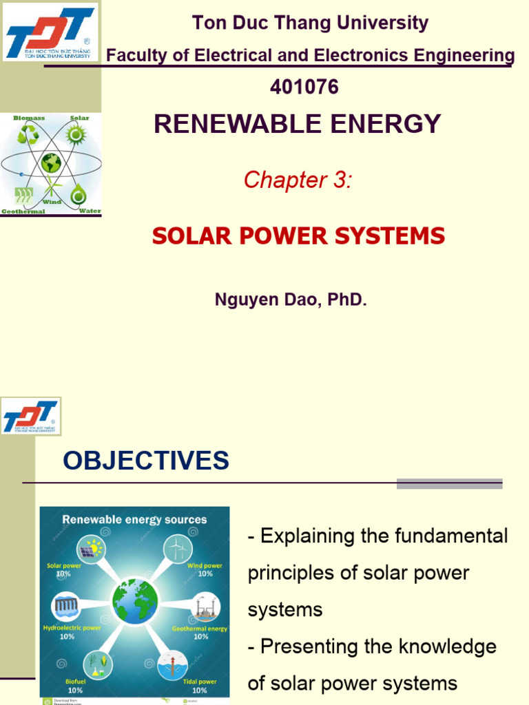 Chapter 3 - Solar Power Systems | PDF | Solar Power | Electric Power