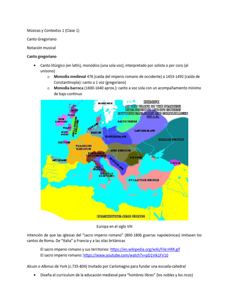Canto Gregoriano, Notación Musical y Genus Griego (M y C Clase 1) | PDF | Canto gregoriano ...