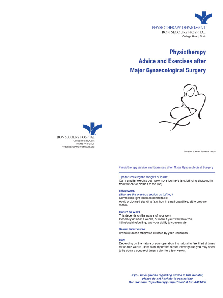 Physiotherapy Advice Post Gynae Surgery | PDF | Pelvis | Abdomen