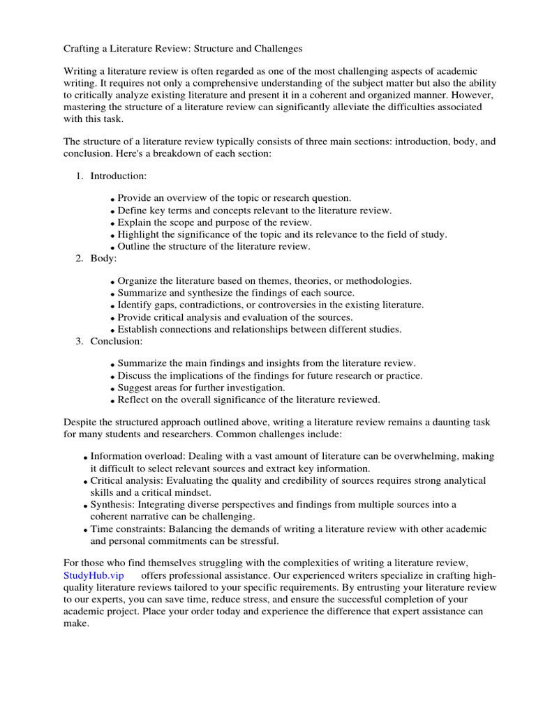 Writing Literature Review Structure | PDF | Literature Review ... Writing Literature Review Structure | PDF | Literature Review ...