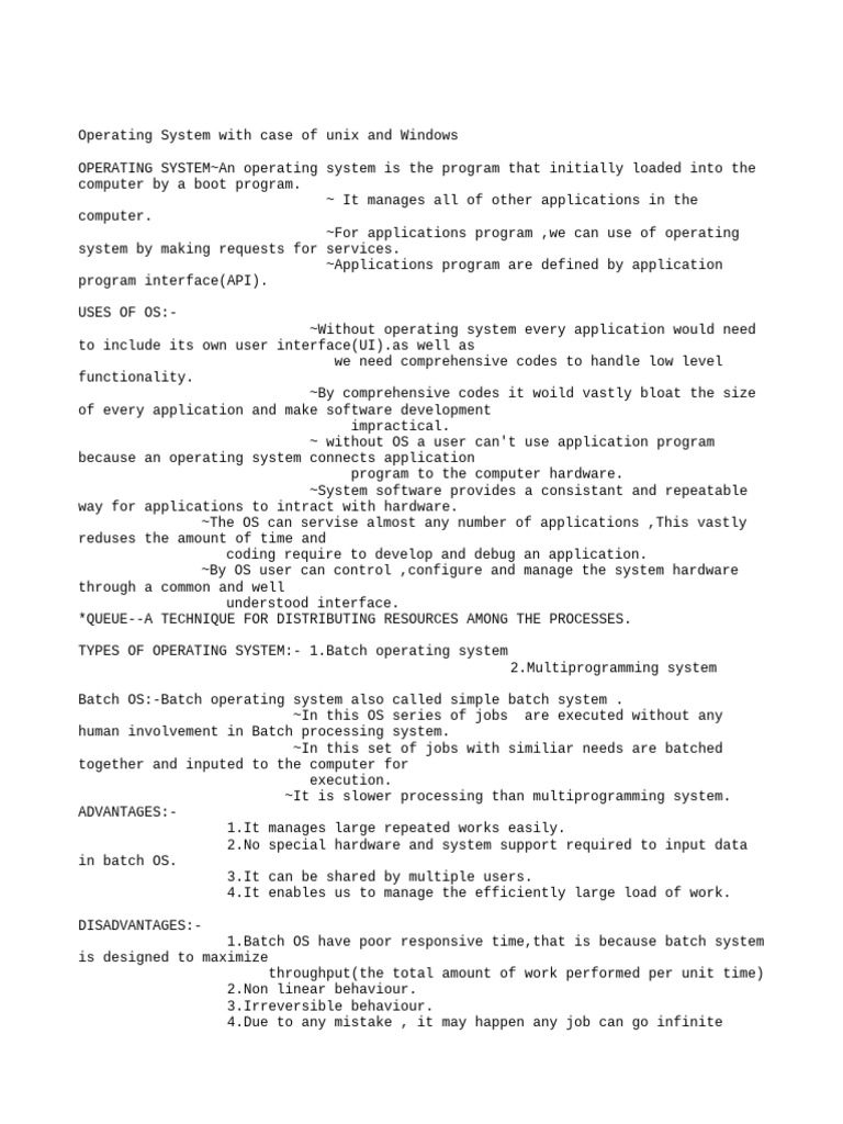 Operating System | PDF | Process (Computing) | Operating System