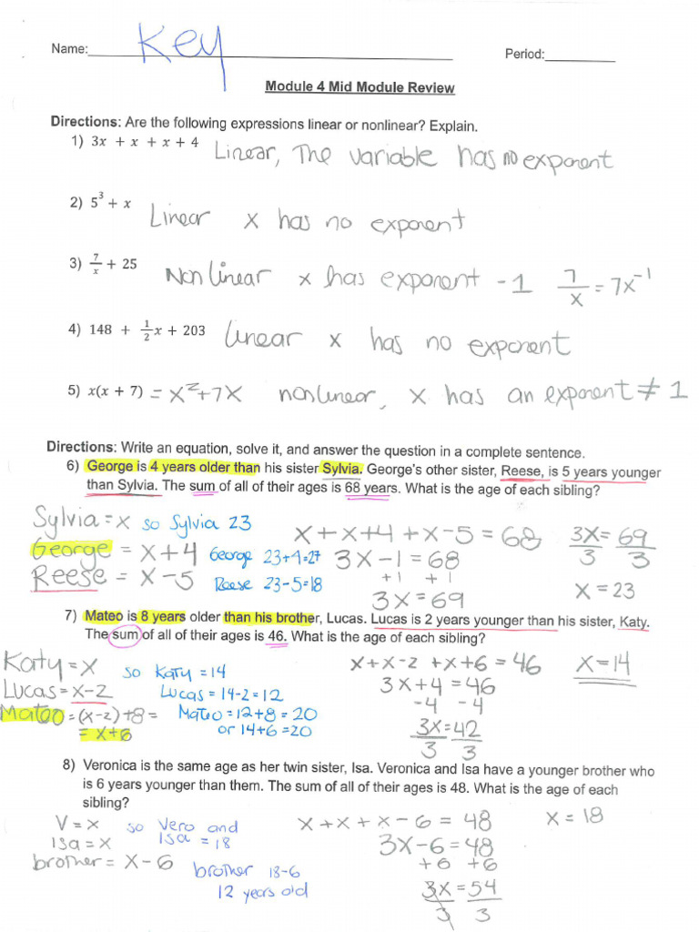 2 Mid Module 4 Study Guide Key | PDF