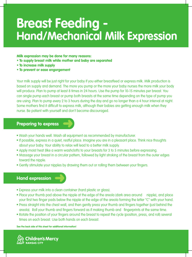 Hand and Mechanical Expression | PDF | Breast Milk | Breastfeeding