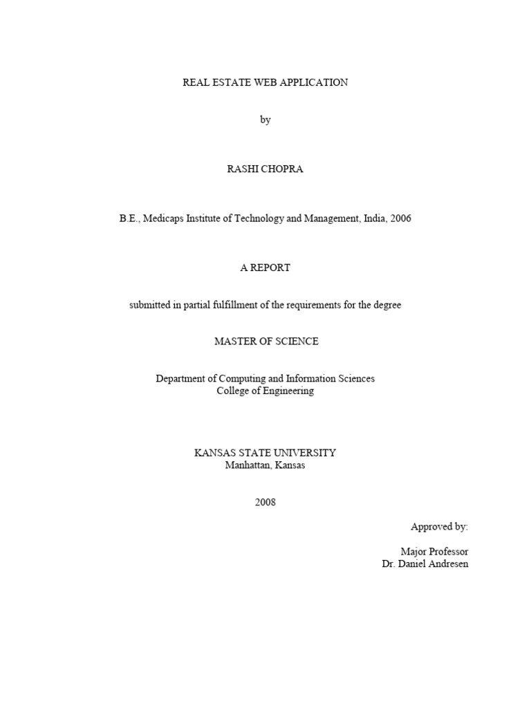 REAL ESTATE WEB APPLICATION | PDF | Ajax (Programming) | World Wide Web