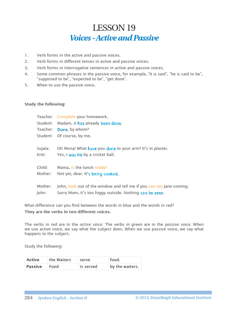 SpokenEnglish Sec2 Lesson19 | PDF | Syntax | Language Mechanics