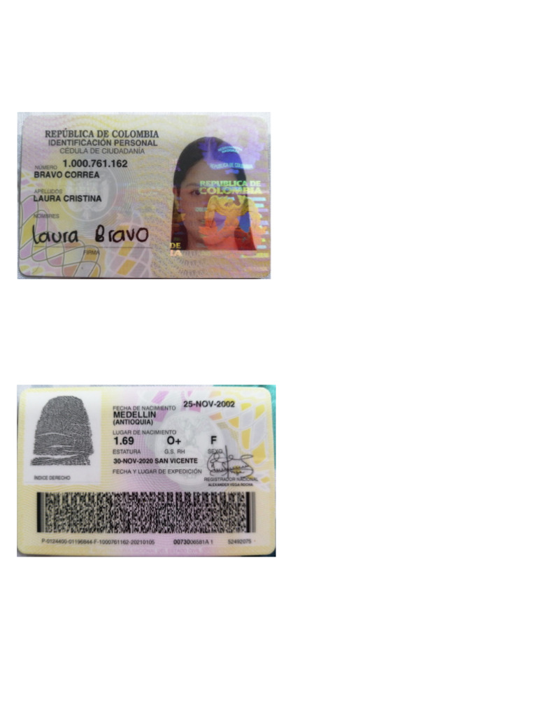 Cédula Laura Cristina Bravo | PDF