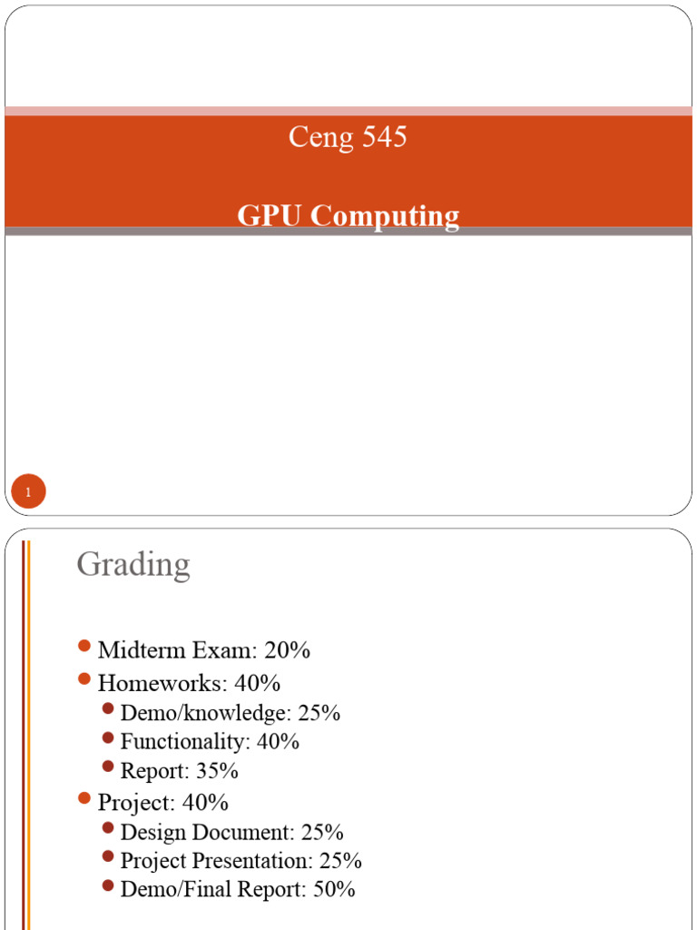 Lecture 1 | PDF | Graphics Processing Unit | Central Processing Unit