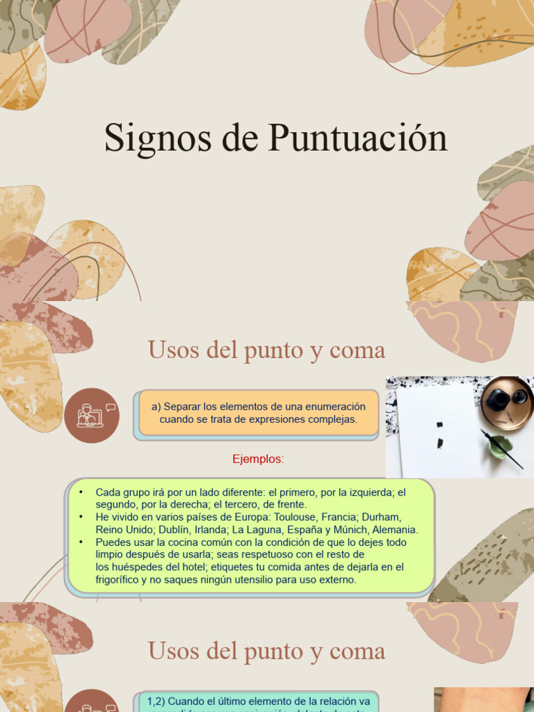 Usos del Punto y Coma y Dos Puntos | PDF | Puntuación | Lingüística