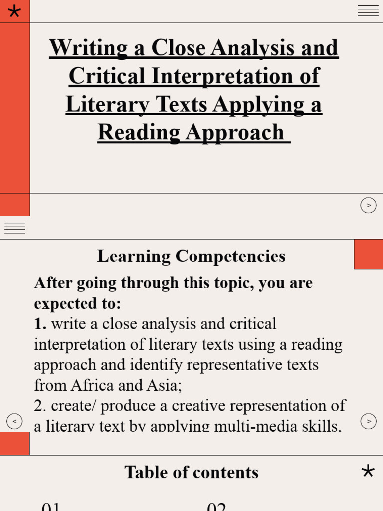 Writing A Close Analysis | PDF | Speed Reading | Learning