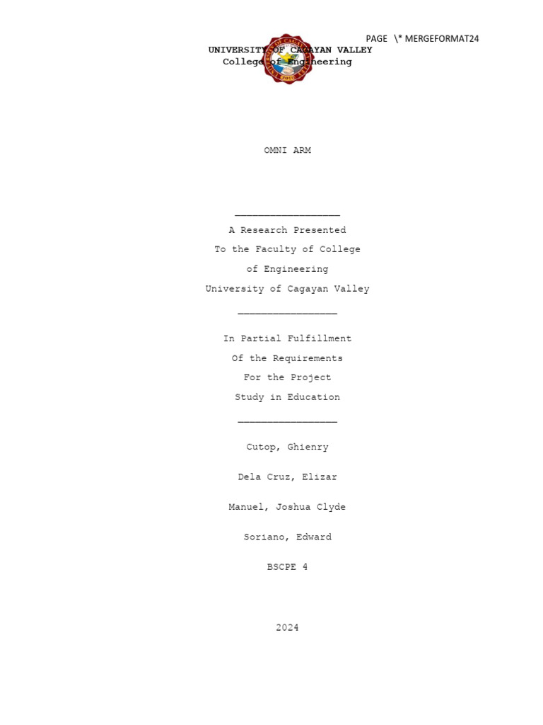 Omni - Arm Final 2 4 | PDF | Robotics | Usability