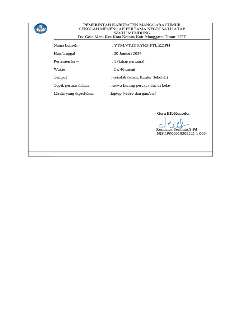 RPL Konseling Kelompok | PDF