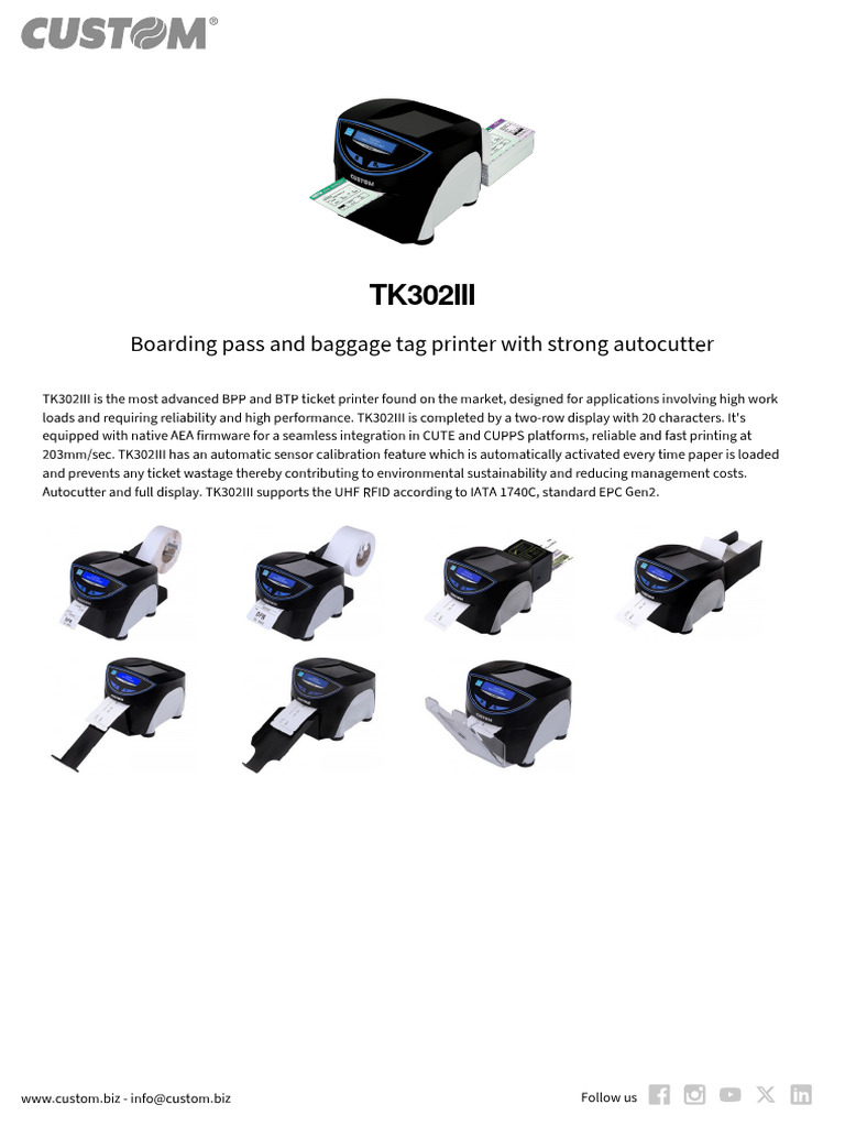 TK 302 | PDF | Printer (Computing) | Usb