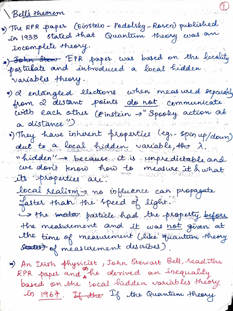 Bell's Theorem and Inequality | Download Free PDF | Quantum Mechanics ...