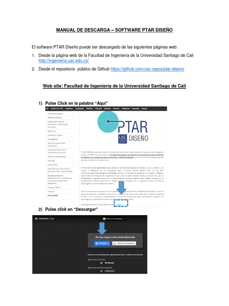Manual de Descarga PTAR Diseño | PDF