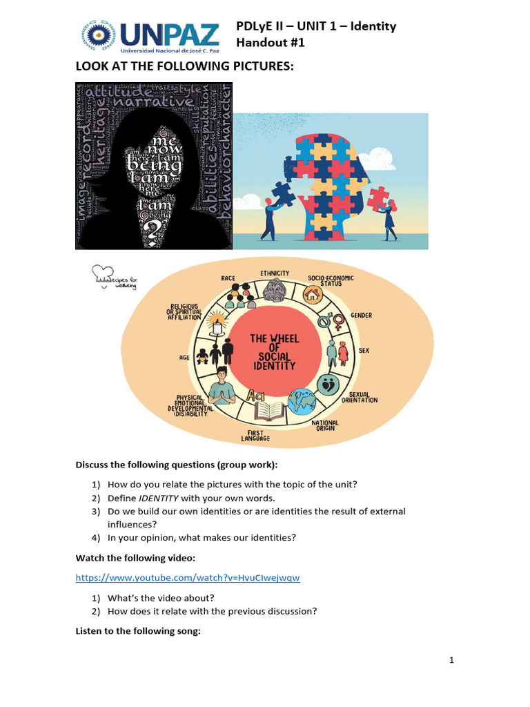 Handout 1 - Unit 1 | PDF | Verb | Identity (Social Science)