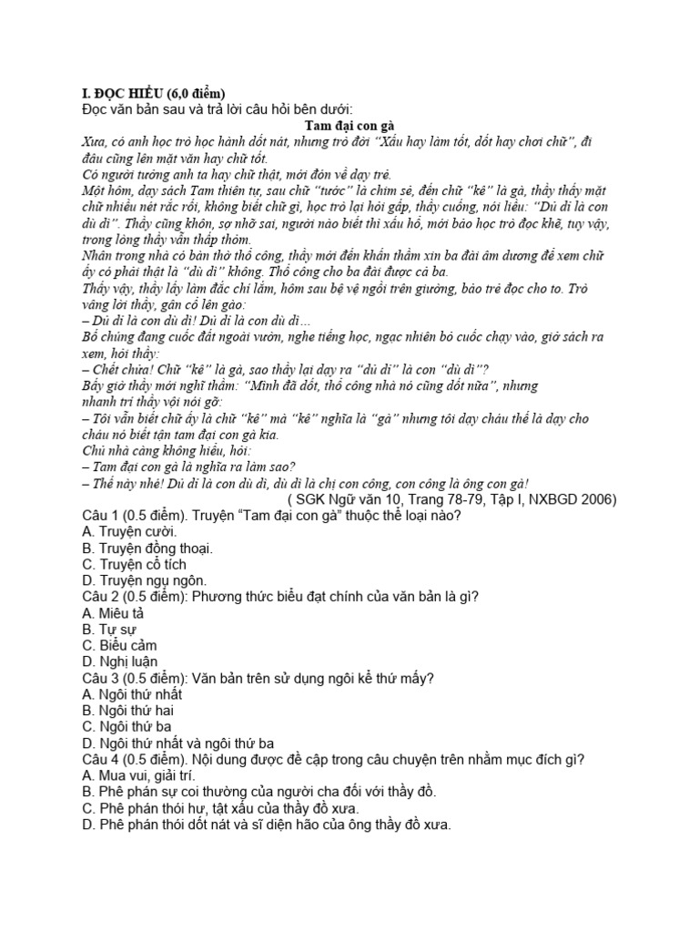 ĐỂ CƯƠNG VĂN 8 HK1 | PDF