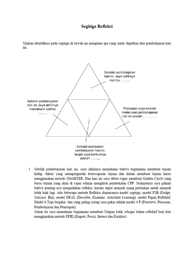 Refleksi Model Segitiga | PDF