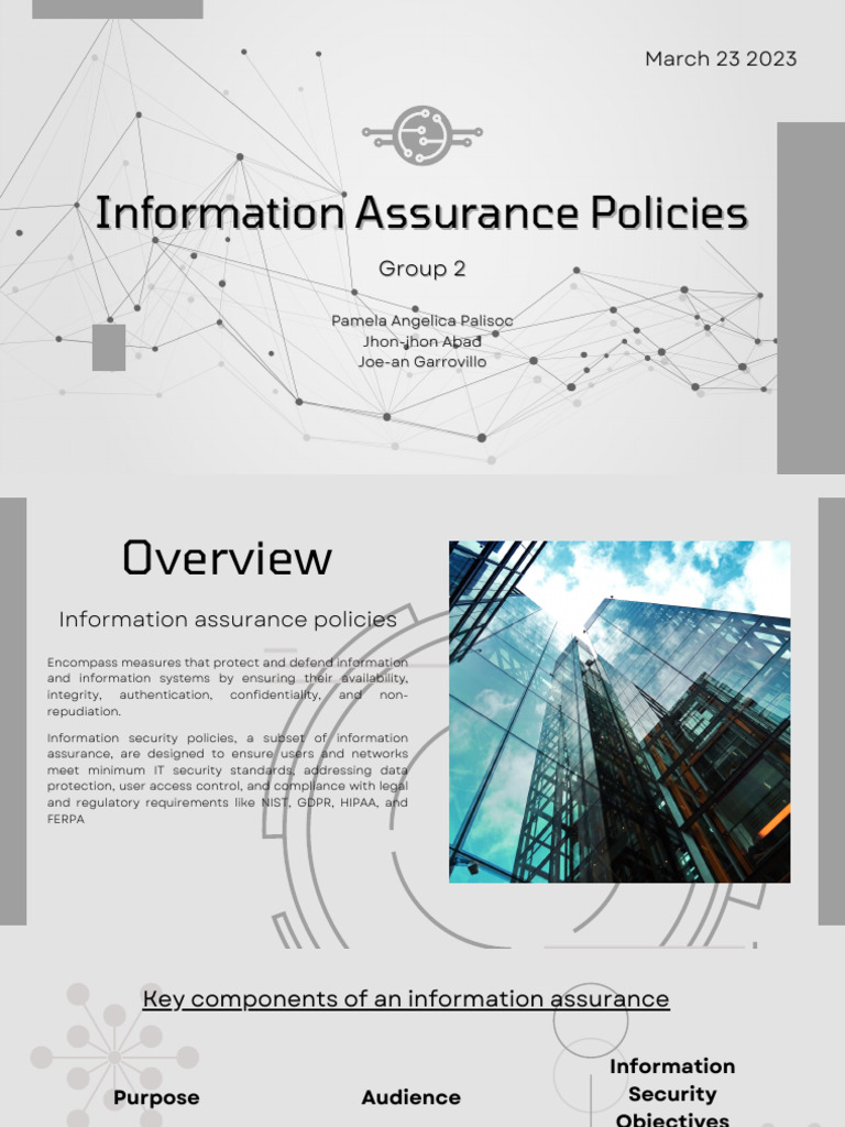 Information Assurance Policies | PDF | Information Security | Security