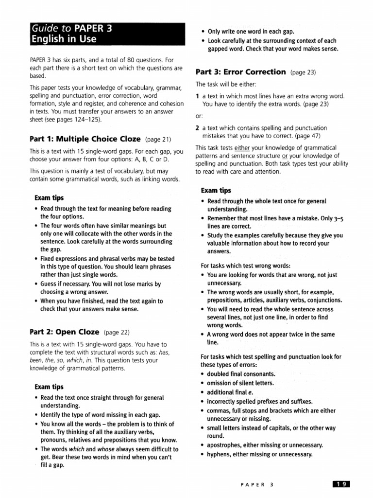 Guided Cloze (CAE PP1CAE1236CPE123) | PDF | Rail Transport | Shoe